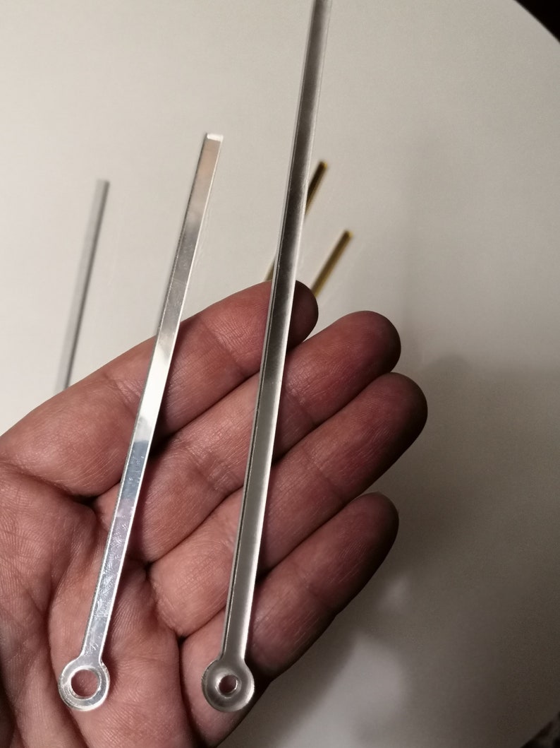 Thin Long Mirrored Clock Hands for Large Epoxy Resin Clocks 5 - Etsy
