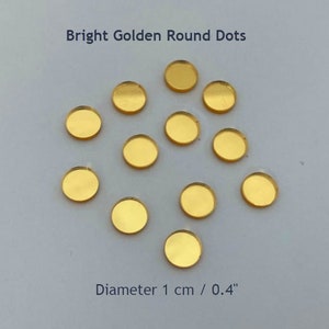 12pcs Round Dots BRIGHT Gold or STANDARD Gold Hour Marks for Clocks, 3 ...
