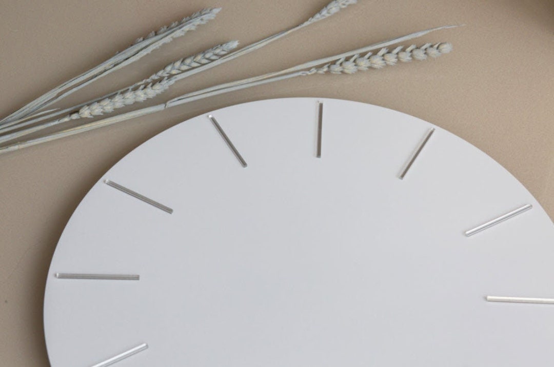 Lux 12pcs Long & Thin Mirrored Silver Strips, Hour Marks for Clocks, 2 ...