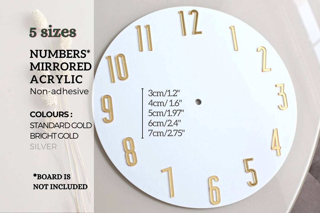 12pcs Thin Long Arabic Numerals Sizes 3cm/1.18 4cm/ - Etsy