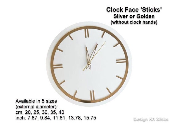 D20-40 Cm Mirrored Clock Face for Resin Epoxy Wall Clocks - Etsy