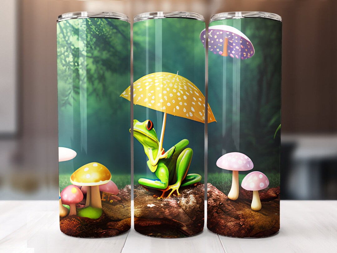 Cute Frog Sublimation Tumbler Wrap Png, Neon Color Png Design ...
