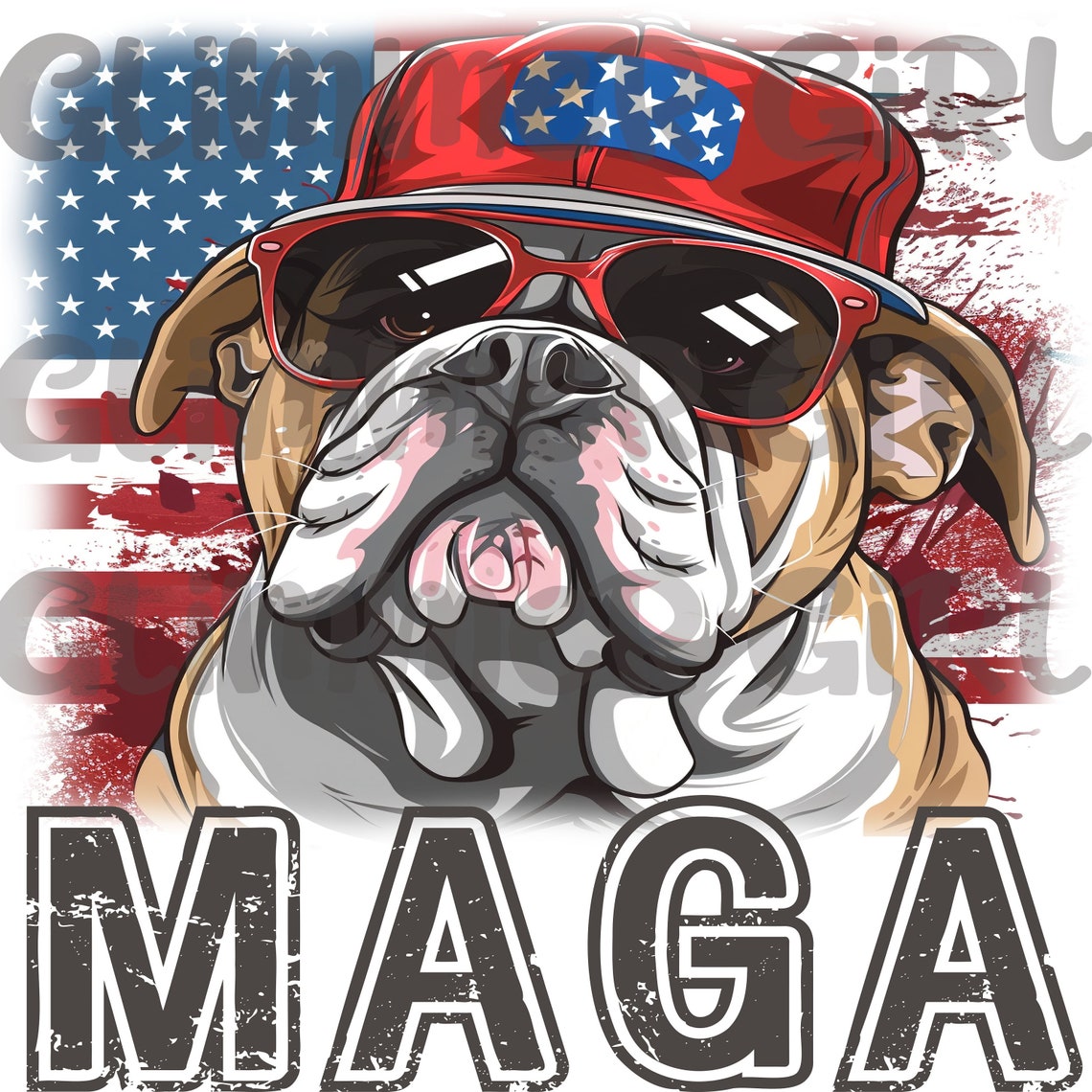 Trump PNG, MAGA Shirt Design, Bull Dog PNG, Sublimation Designs, Funny ...