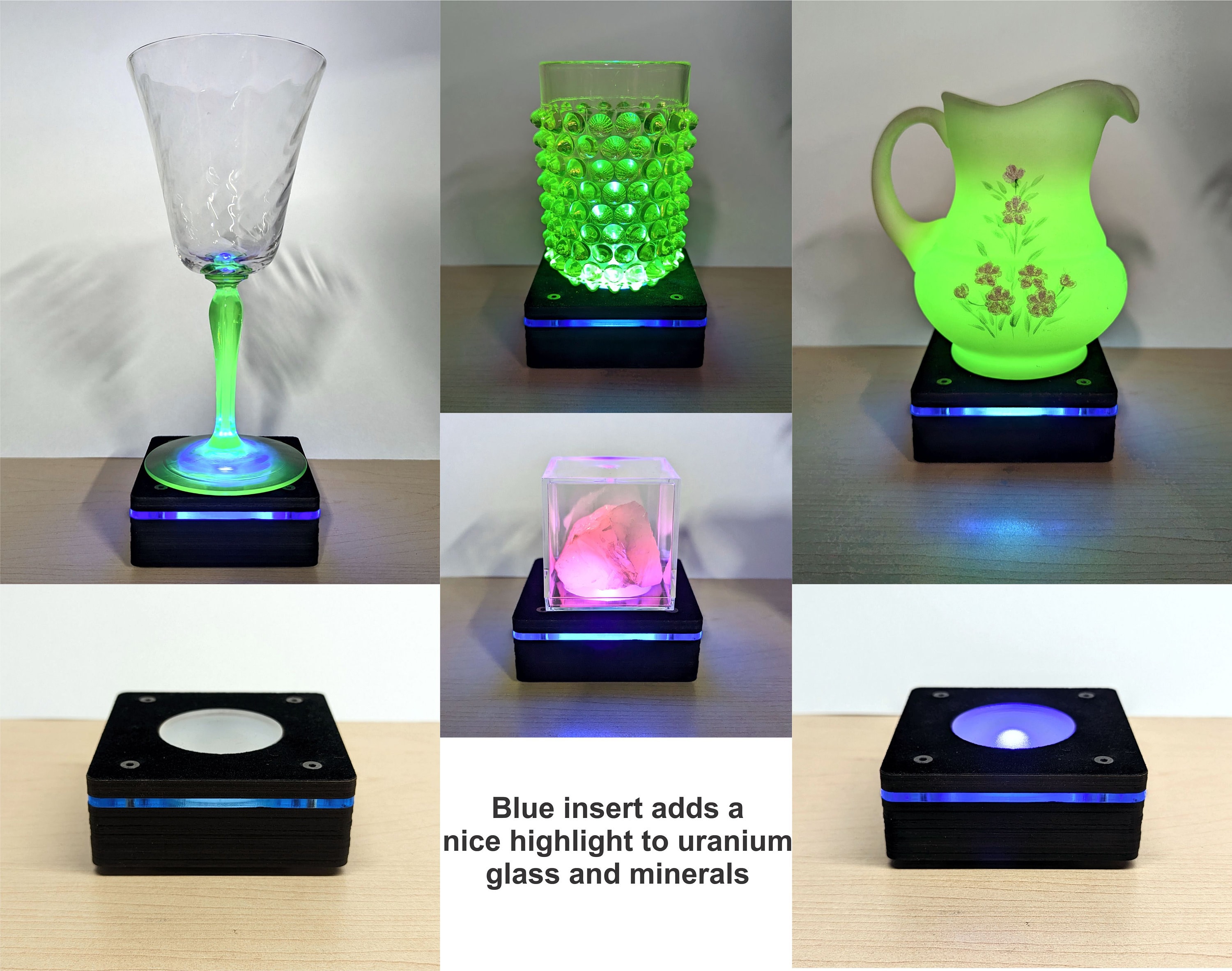 UV Display Base for Your Uranium Glass and Fluorescent Mineral ...