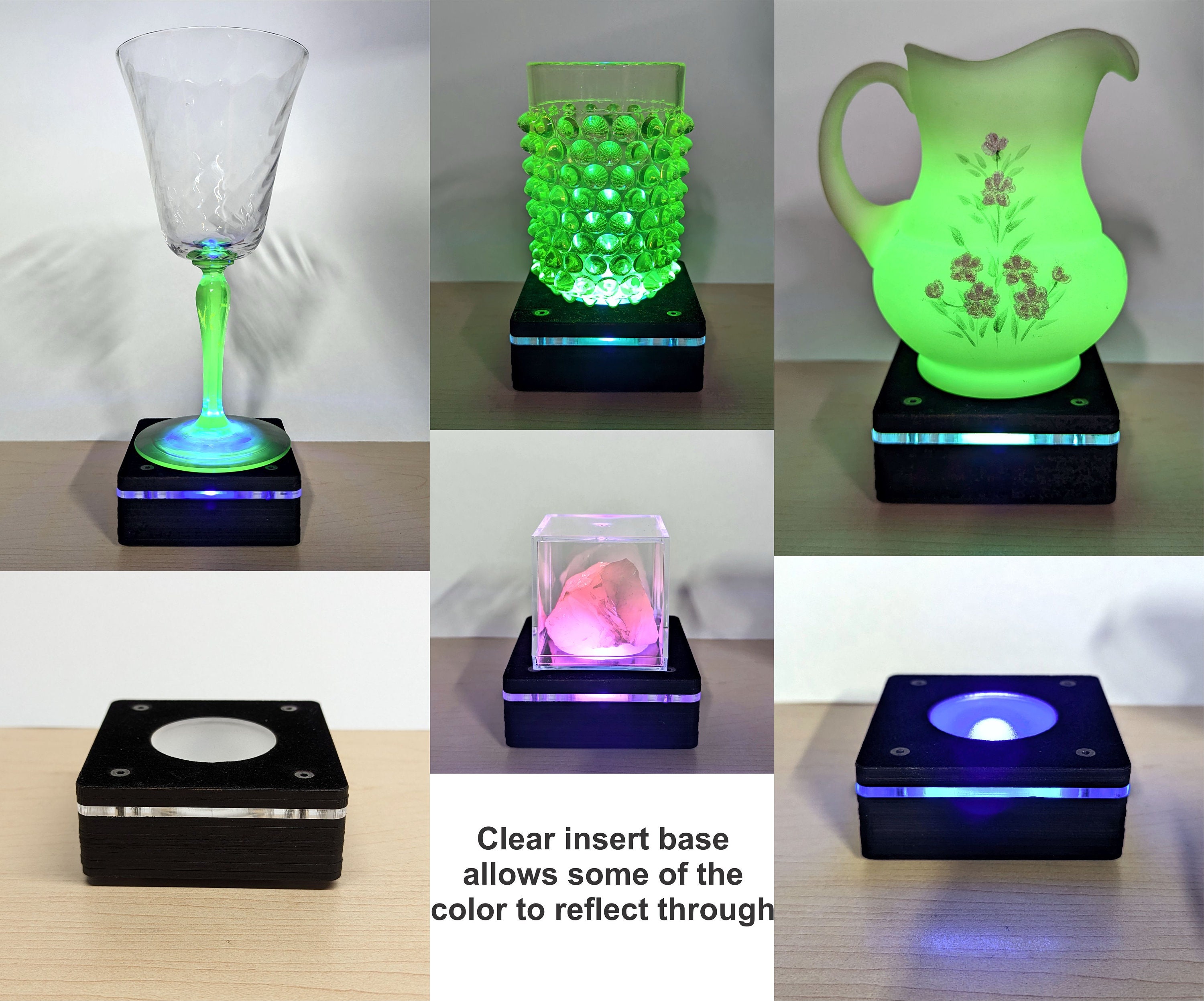 UV Display Base for Your Uranium Glass and Fluorescent Mineral ...