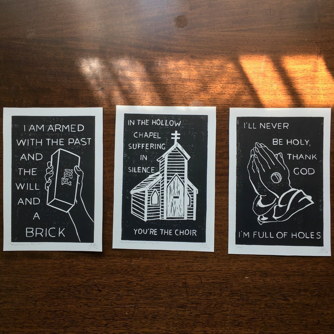 Frightened Rabbit Handmade Prints || Painting of a Panic Attack ...