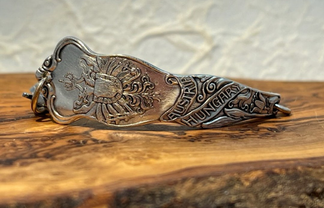 Vintage Silverplate Souvenir Spoon Bracelet, Austria-hungary Circa 1918 ...