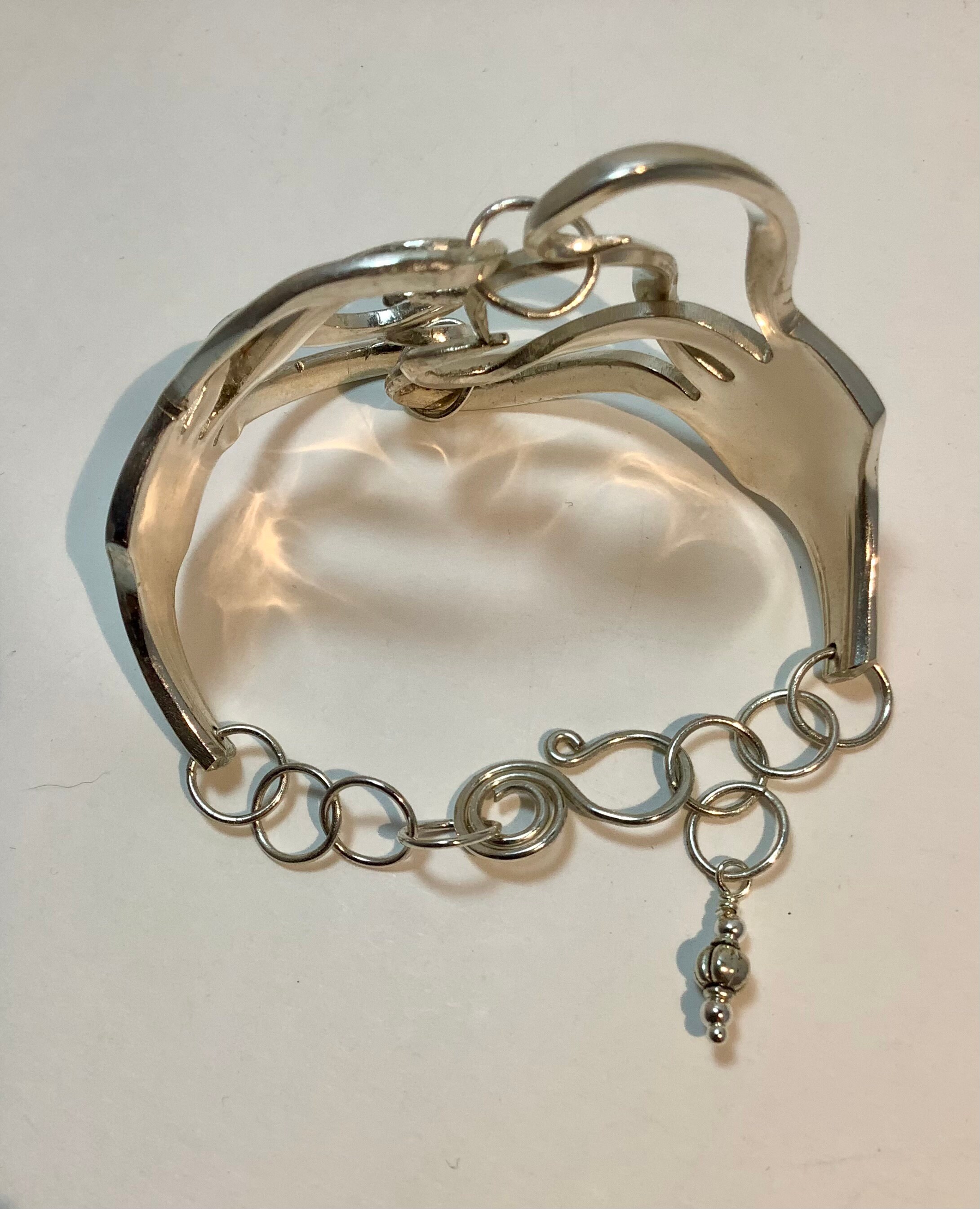 Vintage Silverplate Fork Bracelet With Sterling Silver Clasp..no. 5799 ...