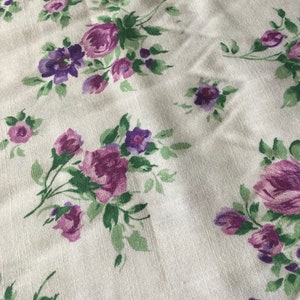 Omega Textile Corp. Purple Floral Fabric - Etsy