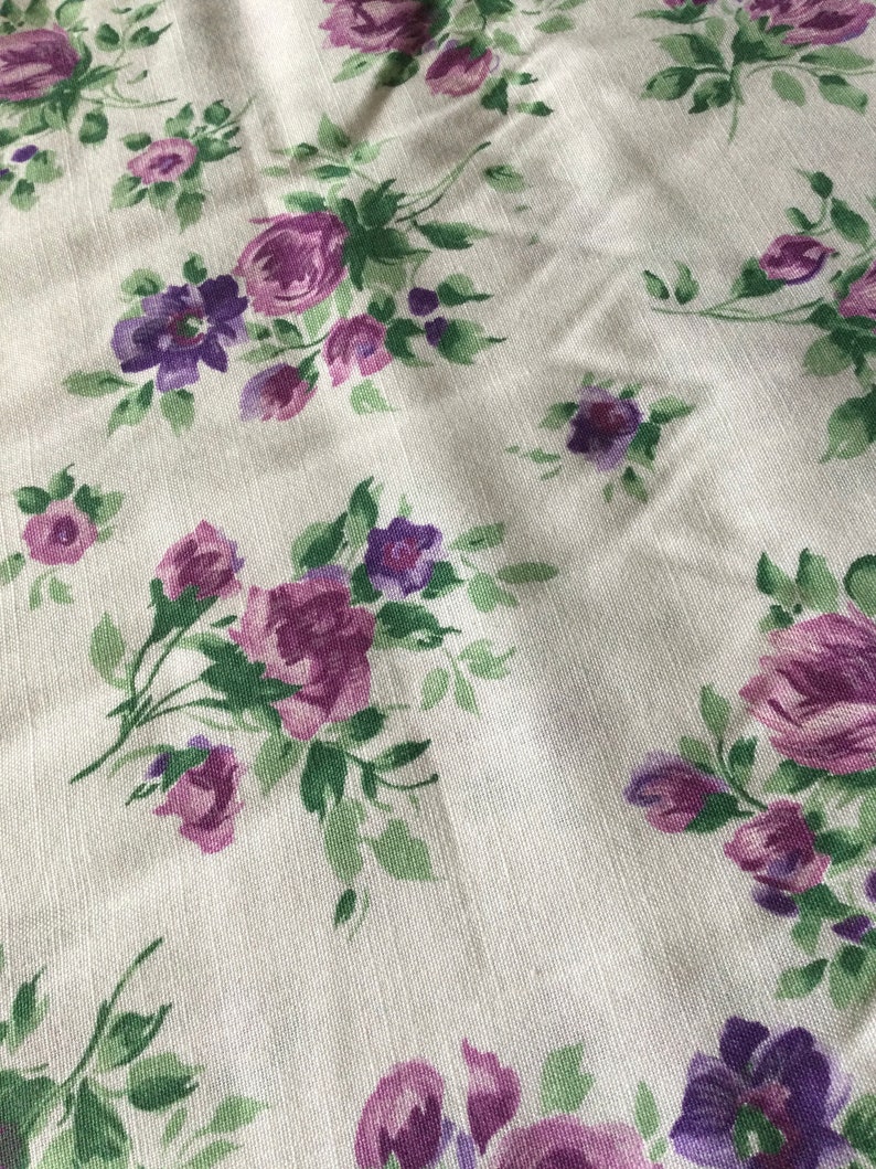 Omega Textile Corp. Purple Floral Fabric - Etsy