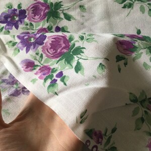Omega Textile Corp. Purple Floral Fabric - Etsy