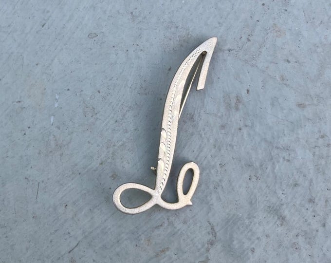 Vintage Letter ‘L’ Brooch - Etsy