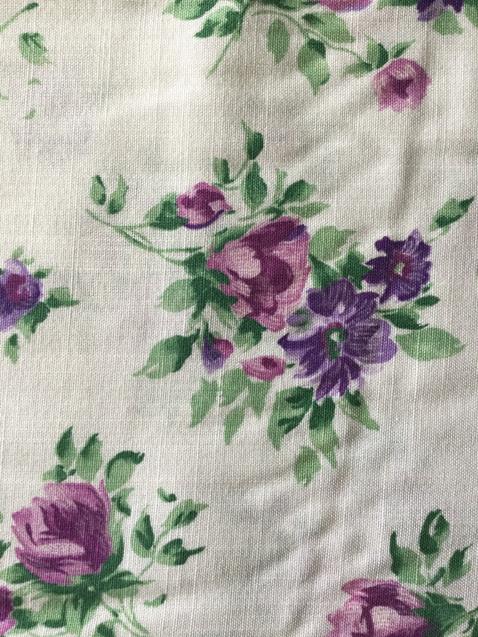 Omega Textile Corp. Purple Floral Fabric - Etsy