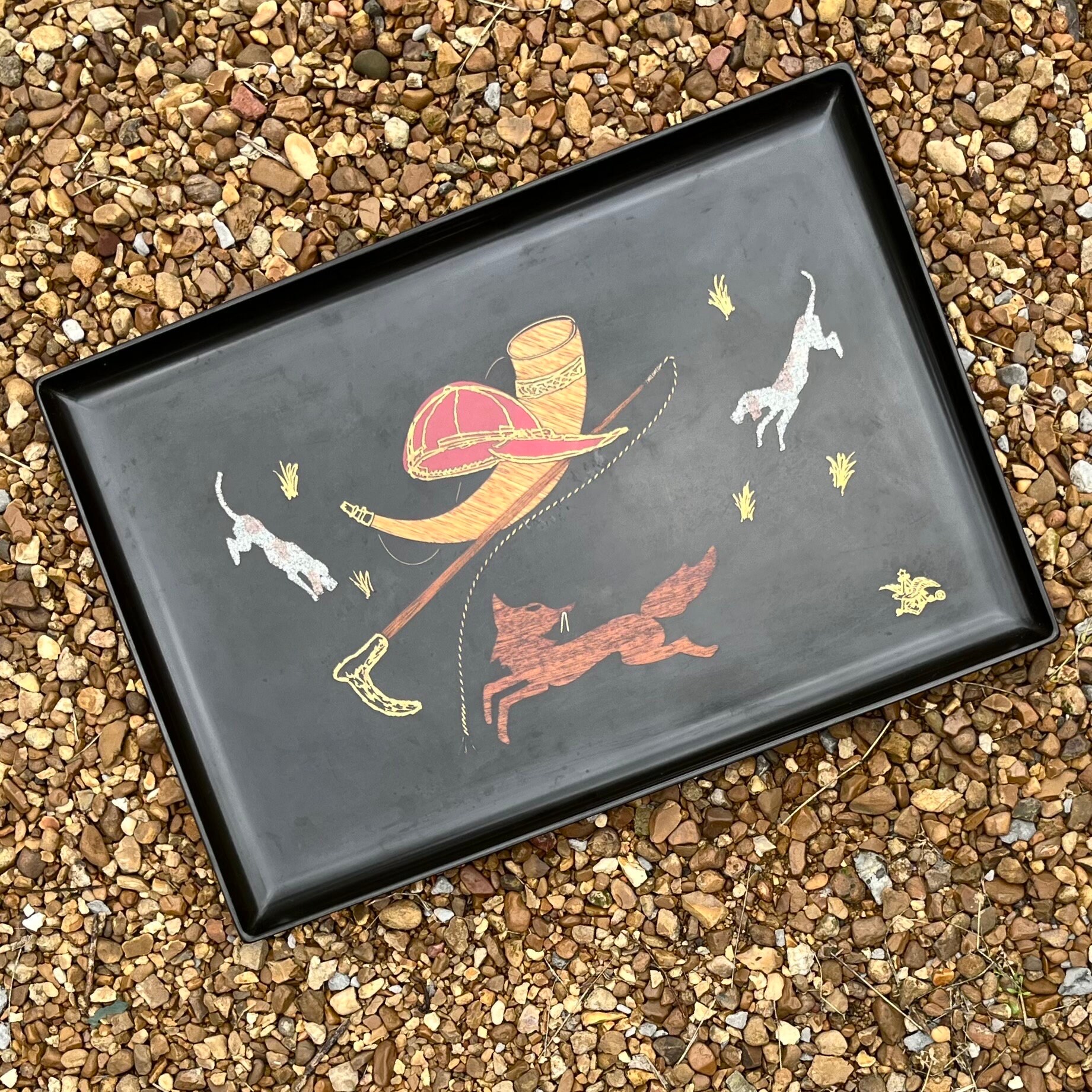 Large Anheuser-busch Couroc Fox Hunt Tray - Etsy