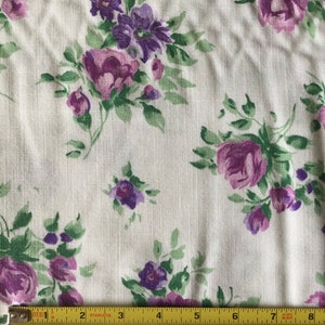 Omega Textile Corp. Purple Floral Fabric - Etsy