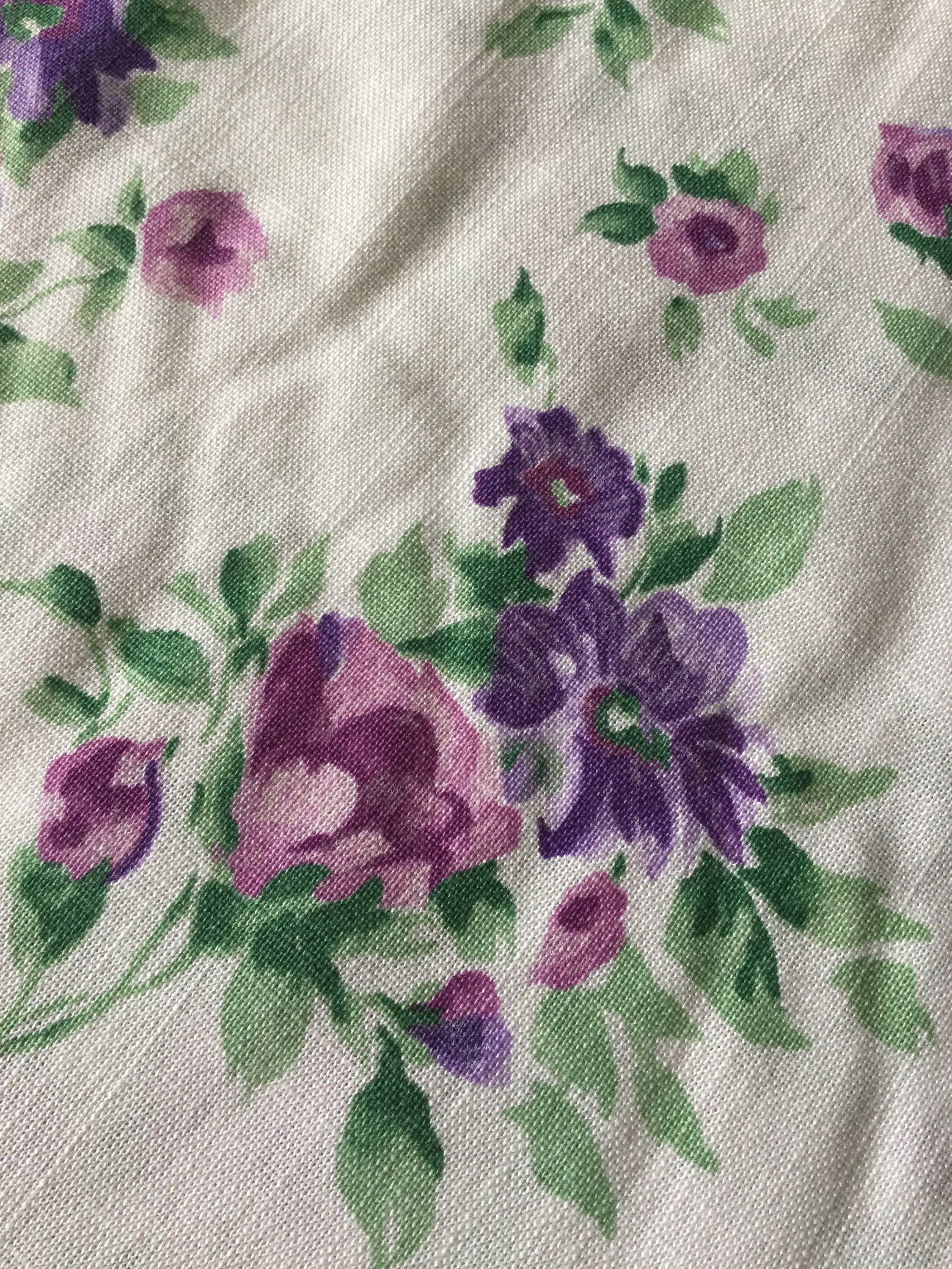 Omega Textile Corp. Purple Floral Fabric - Etsy