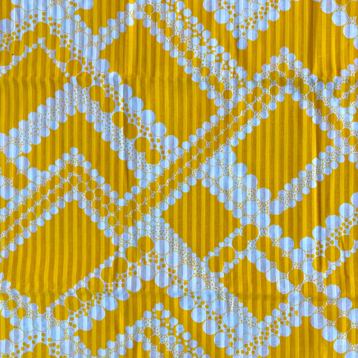 Vintage Golden Yellow Funky Pattern Fabric, 2 Yds - Etsy
