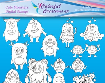 Doodles Monsters Characters Drawing by Kids (Instant Download) - Etsy