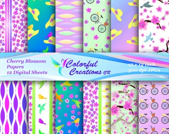 12 Bakery Digital Papers in Spring Theme Color in 12 Inch - Etsy
