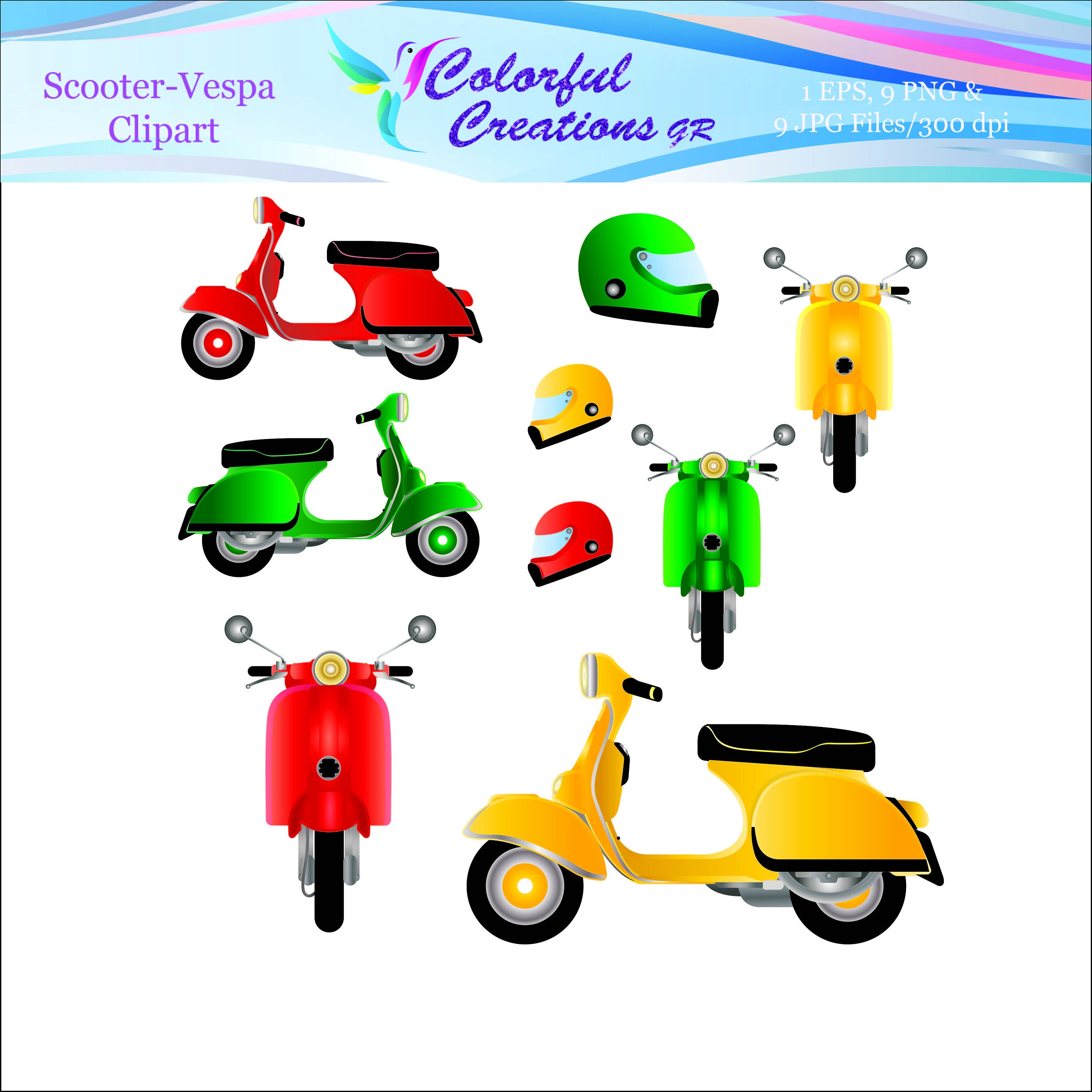 Vespa Scooter Clip Art