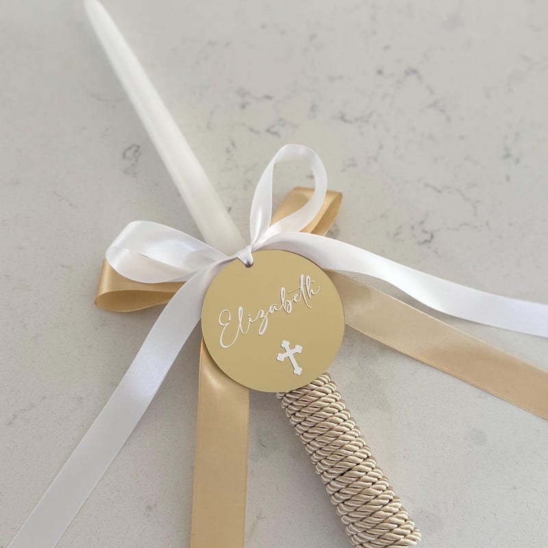 Baptism Easter Candle - Etsy