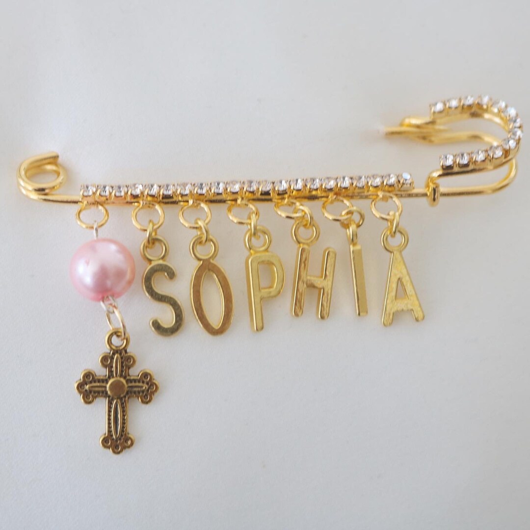 Personalized Baby Pins-stroller Pin-baptism Pin-baby Pin-greek Baby Pin-baby Name Pin-pin Baby ...