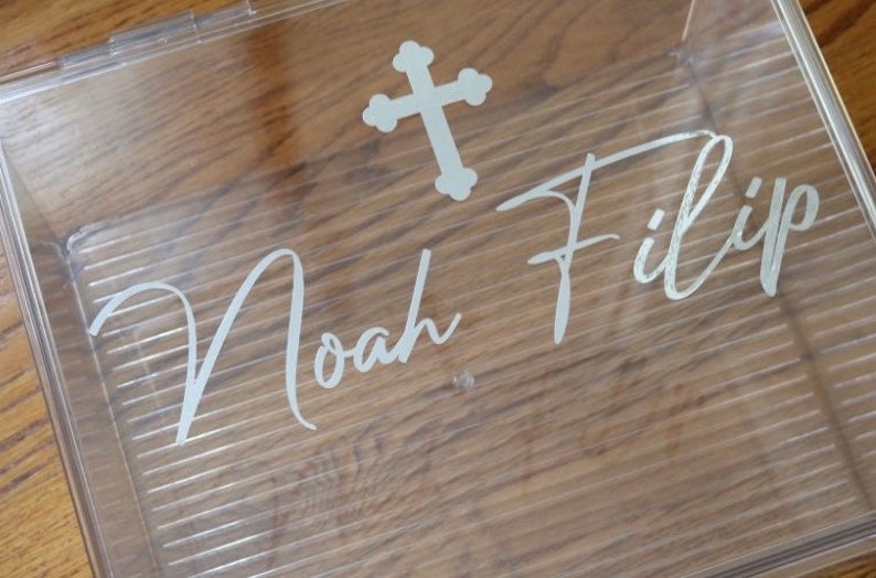 Custom Acrylic Baptism Box|customized Keepsake Baptism Acrylic Box ...