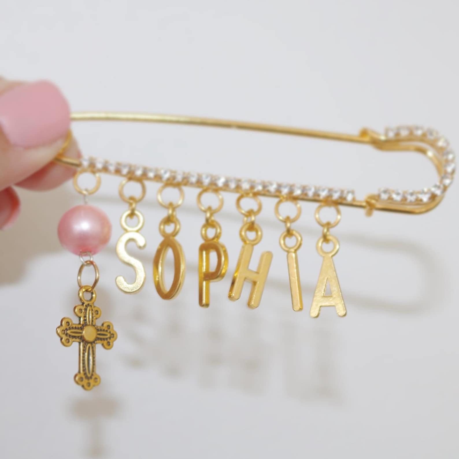 Personalized Baby Pins-stroller Pin-baptism Pin-baby Pin-greek - Etsy