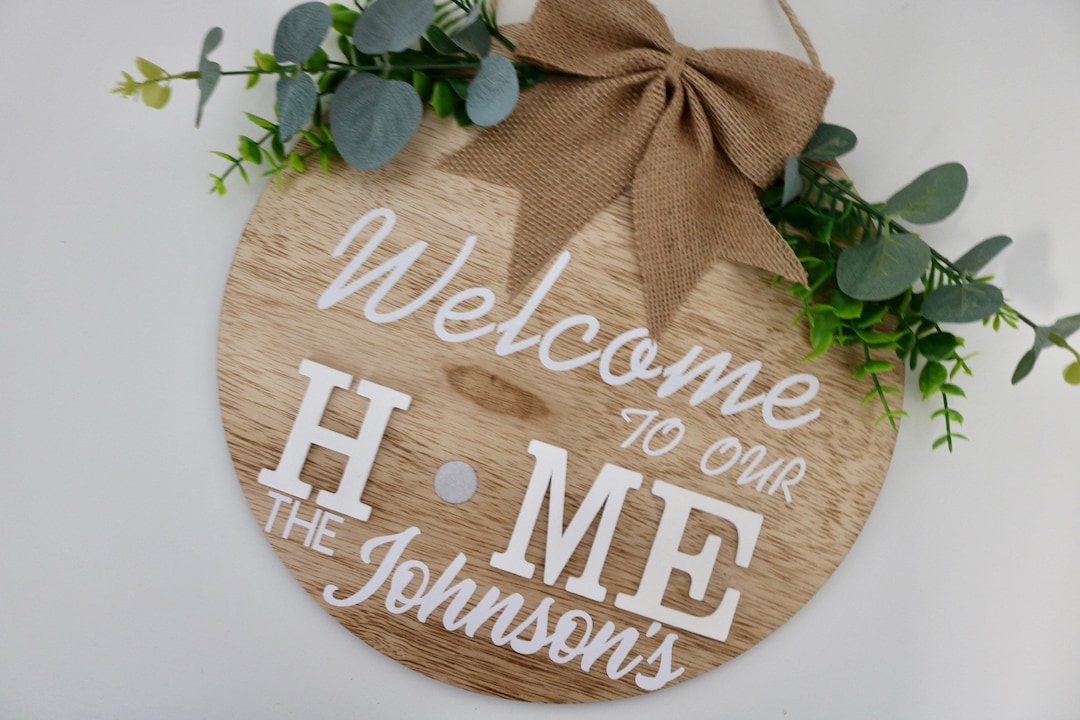 Interchangeable Door Hanger With Name, Welcome Sign, Door Hanger ...