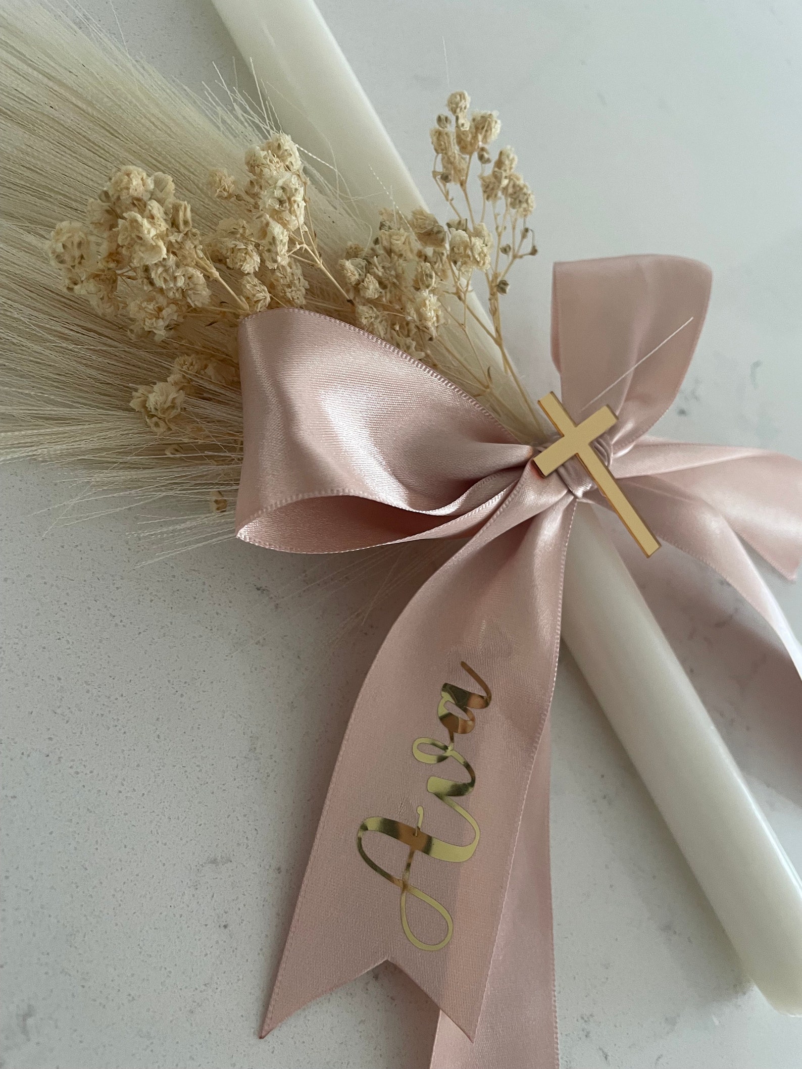Custom Baptism Palm Sunday Candle| Easter Candle| Personalized Candle ...