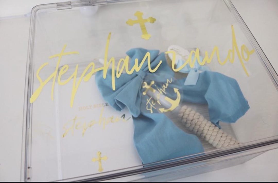 Custom Acrylic Baptism Box|customized Keepsake Baptism Acrylic Box ...