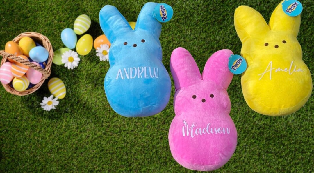 Personalized Plush Easter Peeps, Personalized Easter Squishy, Peeps ...