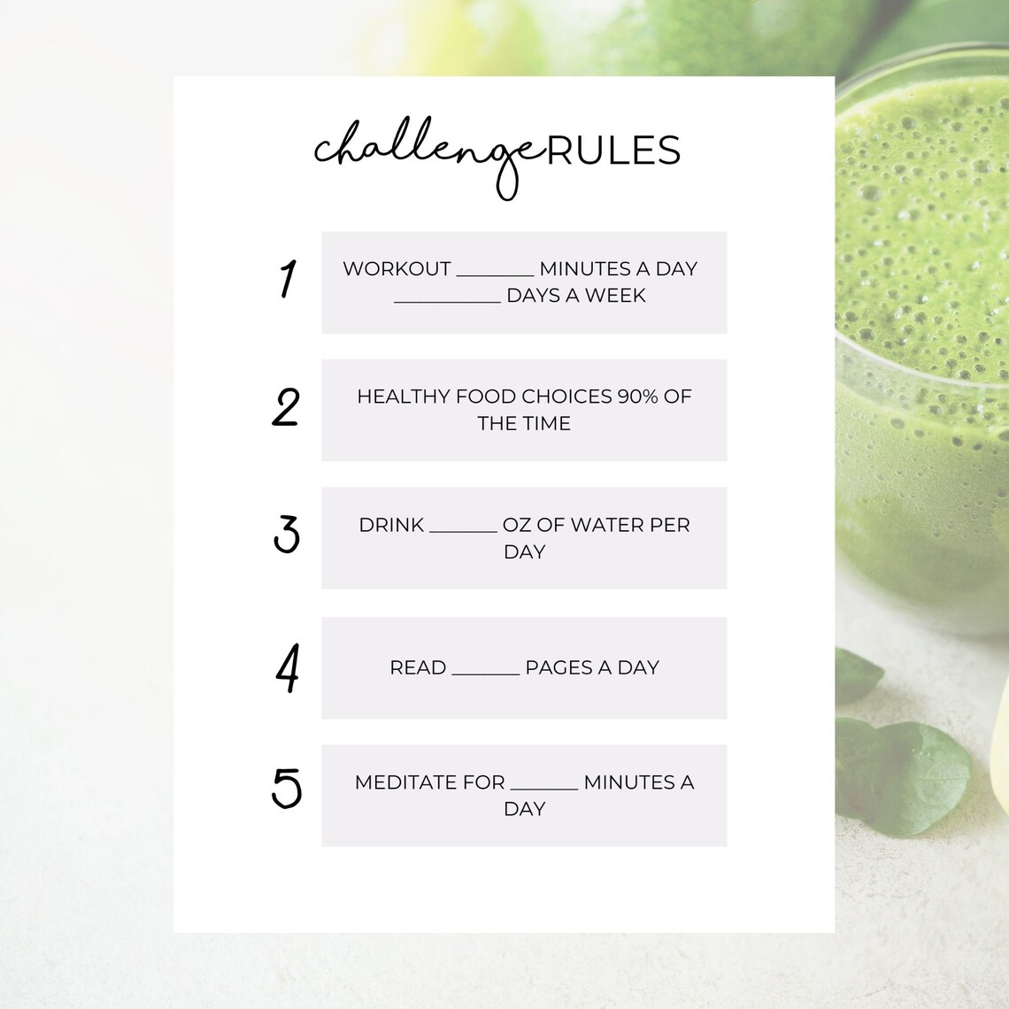 75 Day Challenge Tracker PDF With Daily Habit Tracker, Challenge Rules ...