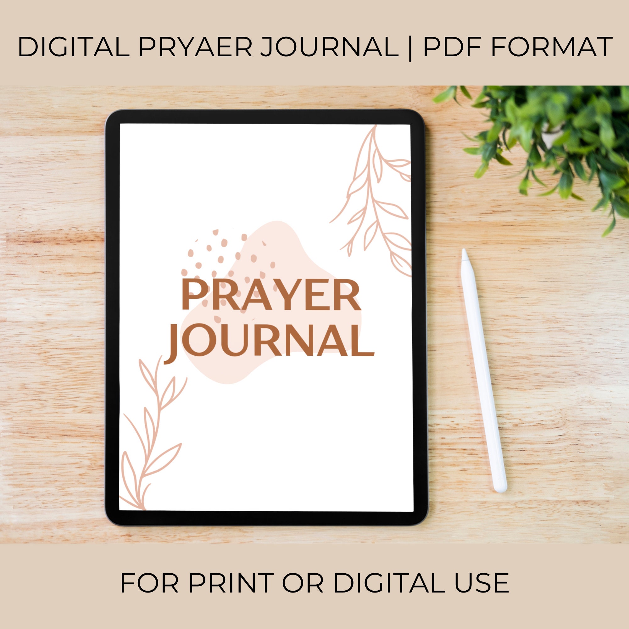 Digital Prayer Journal | Printable PDF Template - Etsy