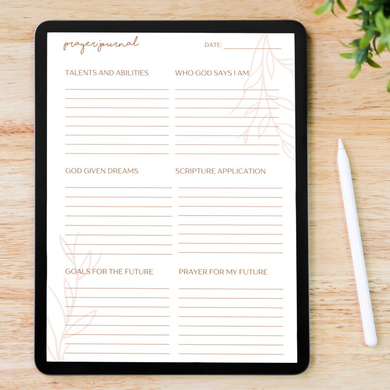 Digital Prayer Journal | Printable PDF Template | Daily Prayer Requests ...