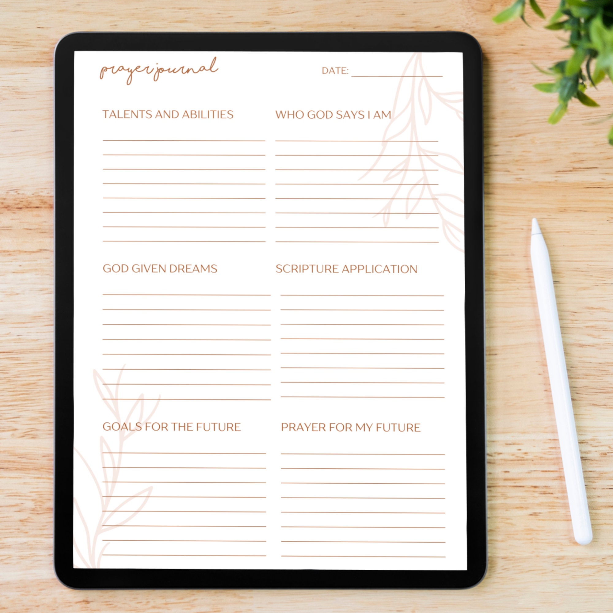 Digital Prayer Journal | Printable PDF Template - Etsy