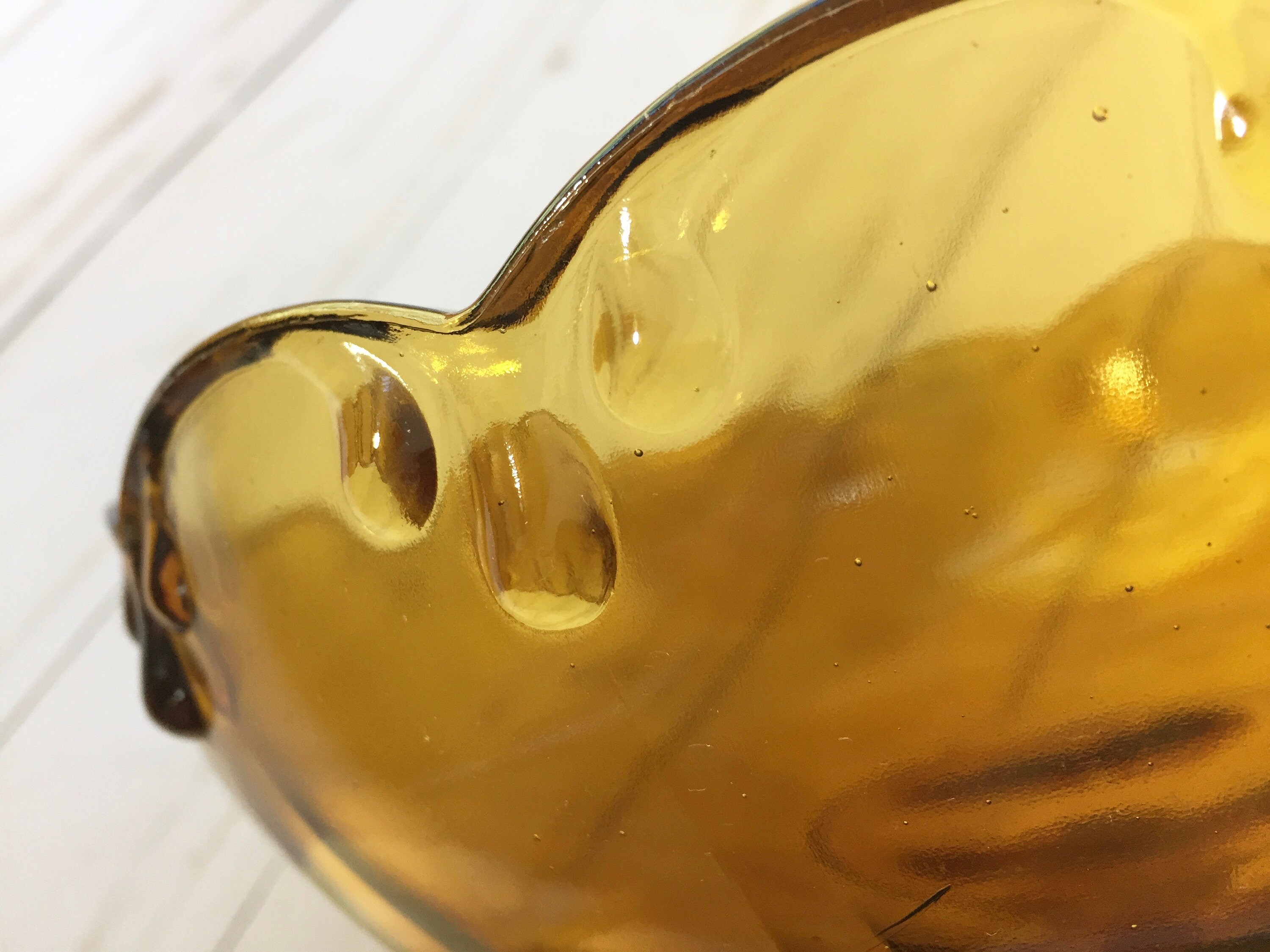Vintage Indiana Glass Amber Garland Compote Orange Footed Dish - Etsy