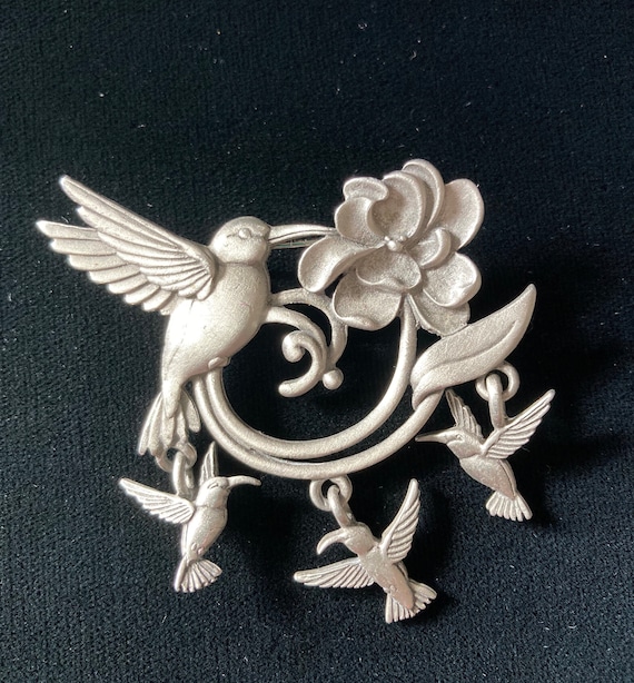 spoontiques pewter pin brooch - Gem