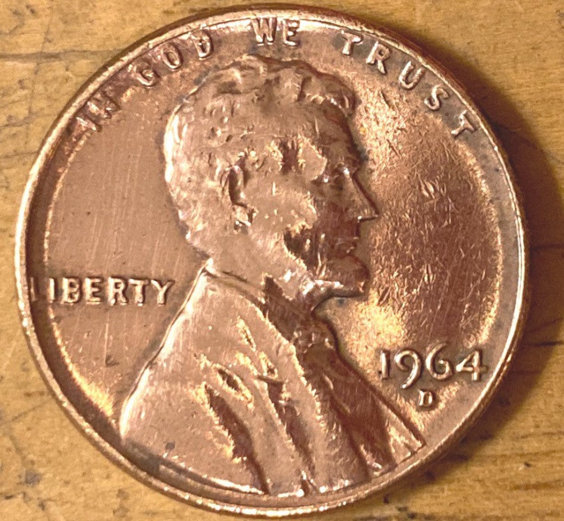 1964 D Error Finish Lincoln Memorial Reverse Penny INVP5 | Etsy