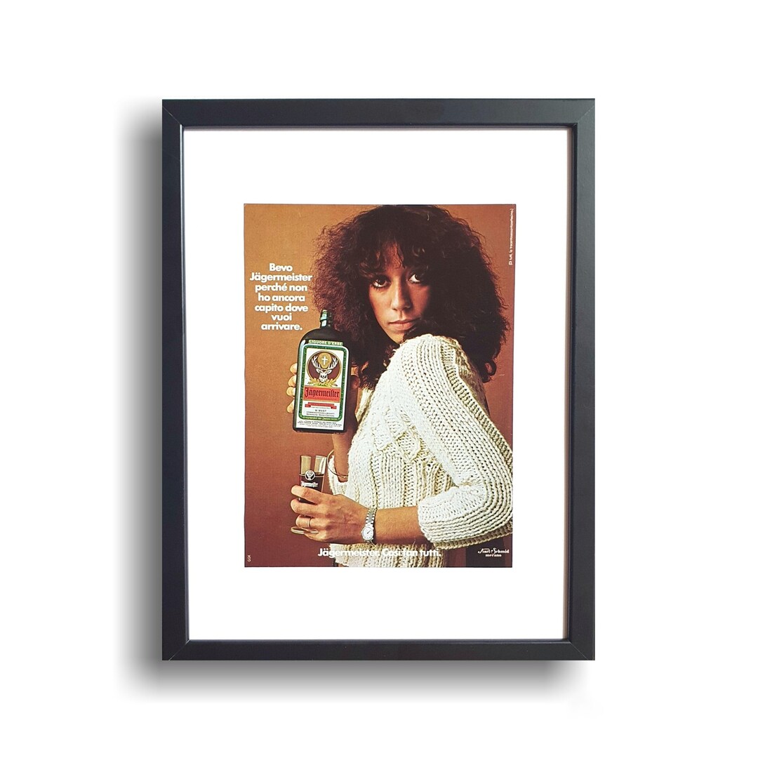 Original Vintage Poster Advertising Jägermeister so Fan Tutti Year 1976 ...