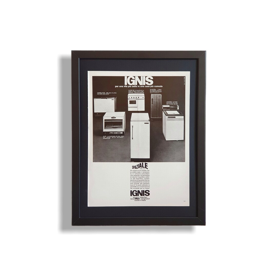 Original Italian Advertising Vintage Poster IGNIS Appliances ...