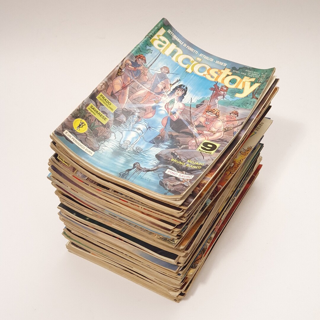 Lot of Vintage Italian Comics Lanciostory and Skorpio Vintage 90s / Author Comics Horror, Sci-fi ...