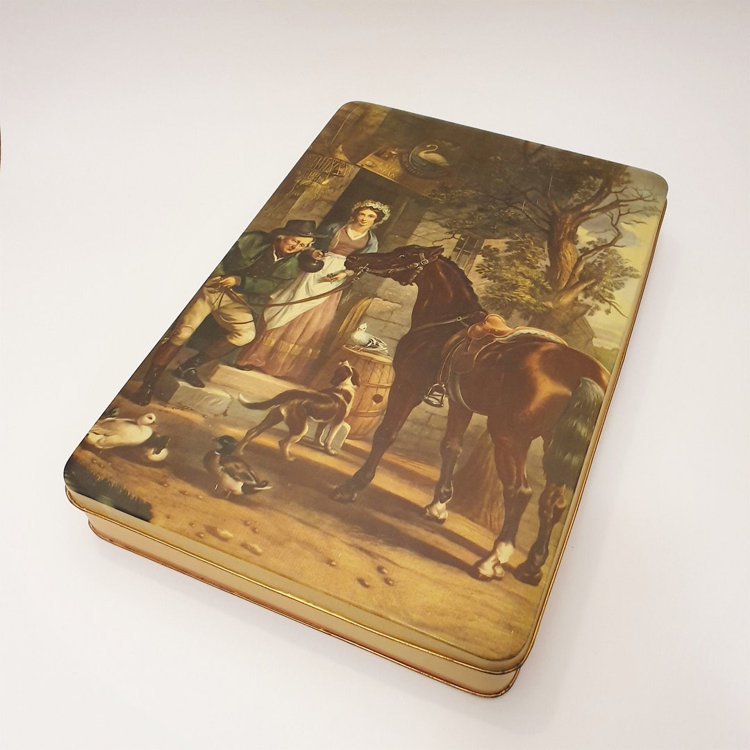 Italian Vintage Tin Box Lazzaroni Biscuits "the Inn" Collection Metal ...