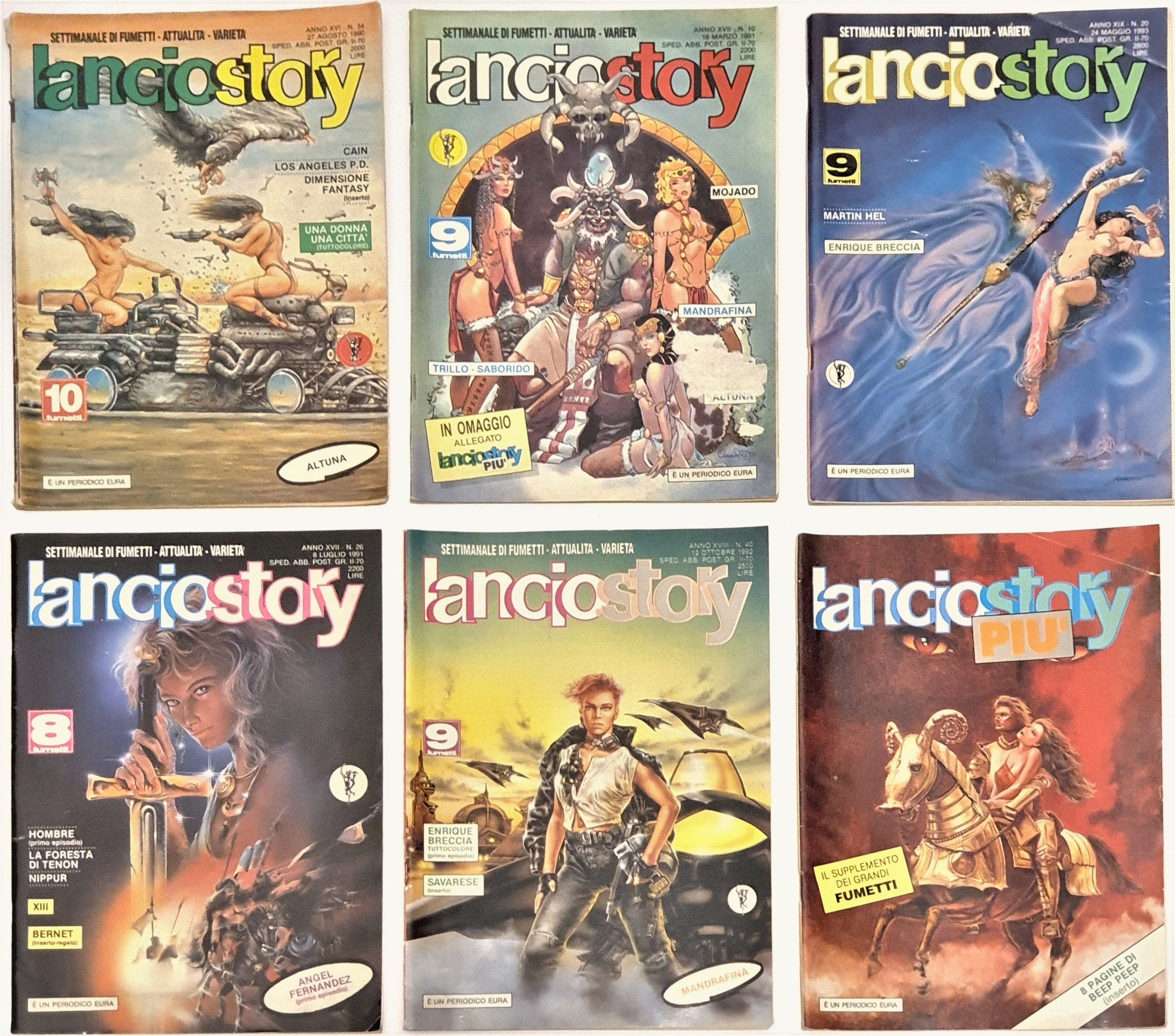Lot of Vintage Italian Comics Lanciostory and Skorpio Vintage 90s / Author Comics Horror, Sci-fi ...