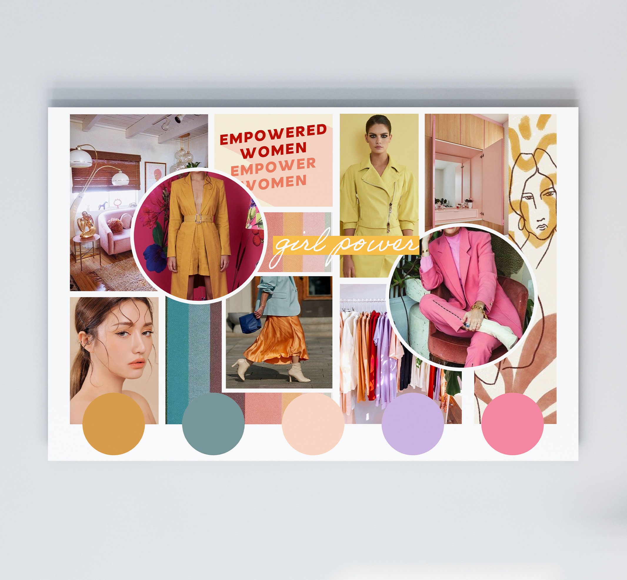 Fashion Creative Mood Board Template Photoshop File Etsy