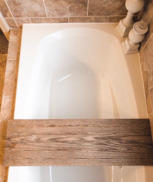 Rustic Wood Bathtub Tray Caddy Bathroom Decor - Etsy Canada