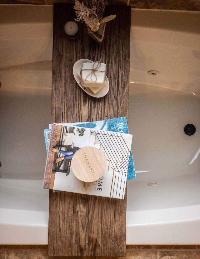 Rustic Wood Bathtub Tray Caddy Bathroom Decor - Etsy Canada