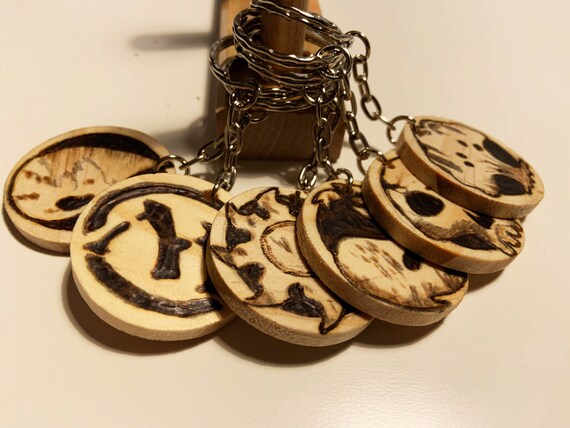 Magic the Gathering Keyrings Made to Order Pyrography | Etsy