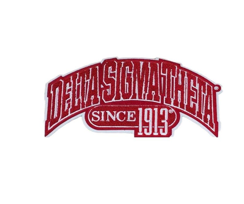 DST Delta Sigma Theta Red White Chenille Curved Patch - Etsy