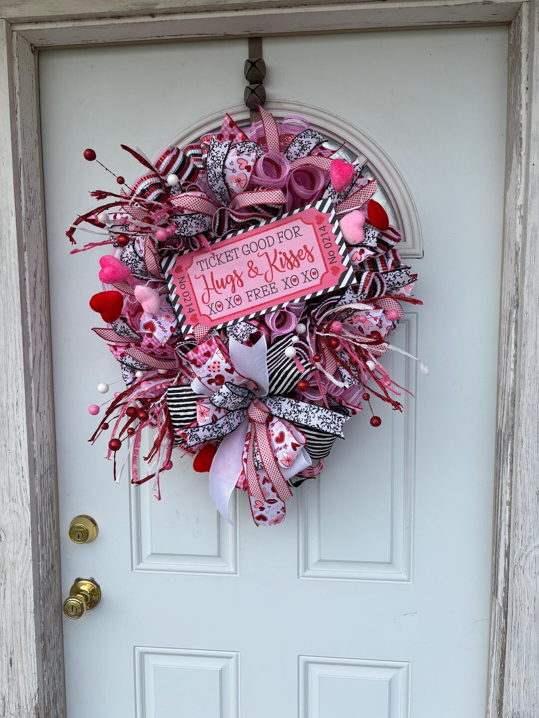 Ticket for Hugs and Kisses, Free Hugs and Kisses Door Decor, Custom ...